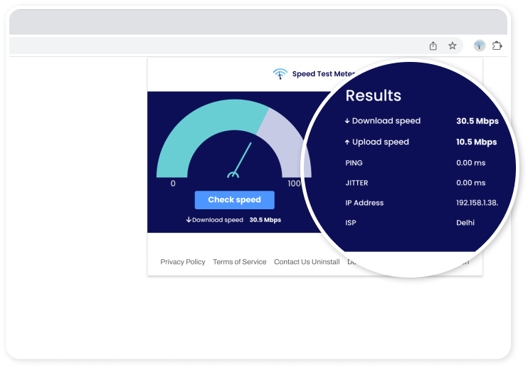 Speed Test Meter and Search